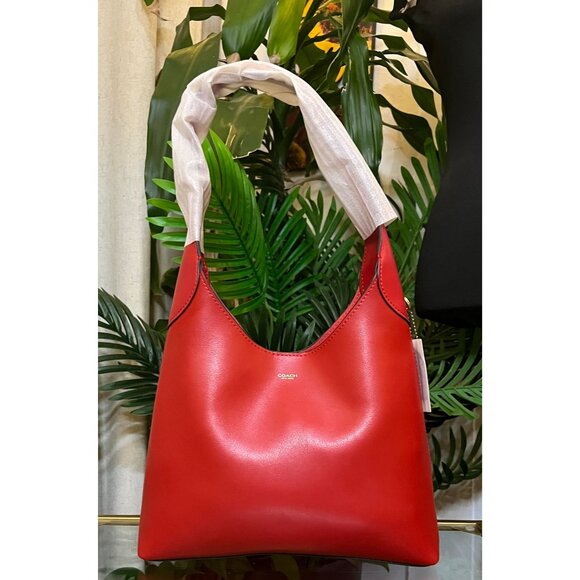 Coach | Bags | New Coach Red Leather Brooklyn 28 Shoulder Bag | Poshmark